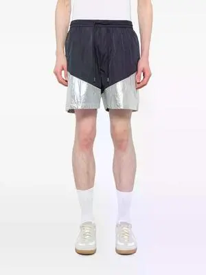 JUUN.J Metallic-panel Drawstring Shorts - Blue