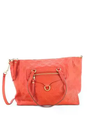 LOUIS VUITTON Lumineuse Handbag Monogram Empreinte Leather Pm Tote Bag - Red