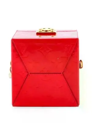 LOUIS VUITTON Bleecker Box Nm Monogram Vernis Satchel - Red