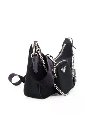 Prada Re-edition 2005 Shoulder Bag Tessuto Small Crossbody Bag - Black