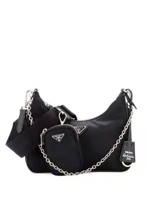 Prada Re-edition 2005 Shoulder Bag Tessuto - Black