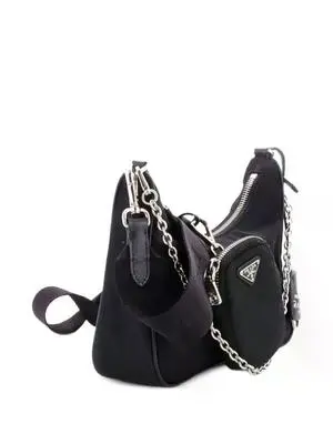 Prada Re-edition 2005 Shoulder Bag Tessuto - Black