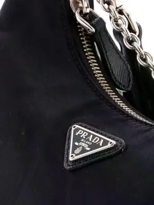 Prada Re-edition 2005 Shoulder Bag Tessuto - Black
