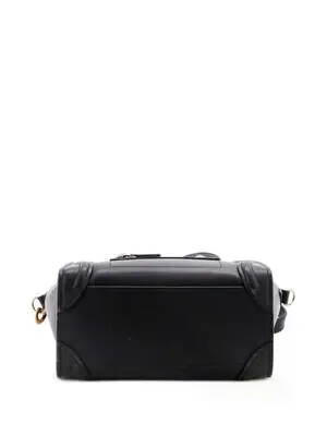 Celine Luggage Bag Smooth Leather Nano Crossbody Bag - Black