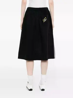 AGNES B. Wrap Track Skirt With Drawstring Waist
