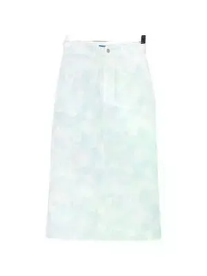 AGNES B. Floral Midi Skirt - Blue