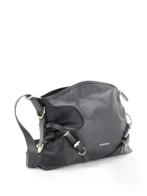 Givenchy Voyou Leather Medium Hobo Bag - Black