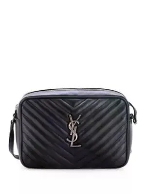 Saint Laurent Lou Camera Bag Matelasse Chevron Leather Small Crossbody Bag - Black