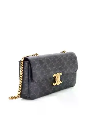 Celine Triomphe Chain Triomphe Coated Canvas Medium Shoulder Bag