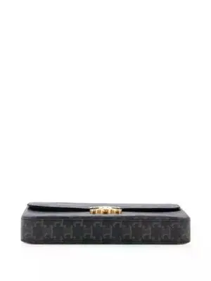 Celine Triomphe Chain Triomphe Coated Canvas Medium Shoulder Bag