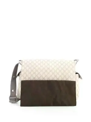 Gucci Diaper Bag Gg Coated Canvas Crossbody Bag