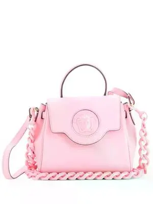 Versace La Medusa Top Handle Bag Leather Small Satchel - Pink