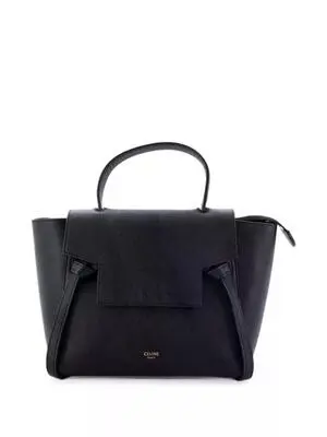 Celine Belt Bag Textured Leather Nano Shoulder Bag - Black