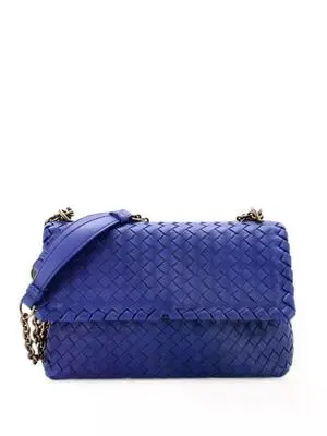 Bottega Veneta Olimpia Intrecciato Nappa Small Crossbody Bag - Blue