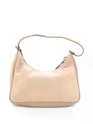 Prada Re-edition 2005 Tessuto With Saffiano Leather Mini Hobo Bag - Neutrals