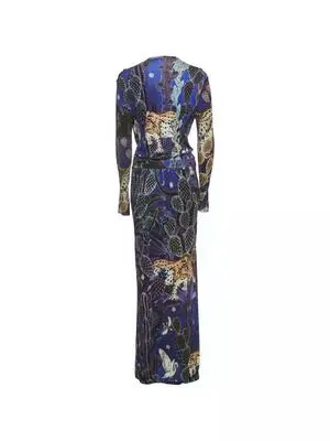 Just Cavalli Printed Long Sleeve Maxi Dress