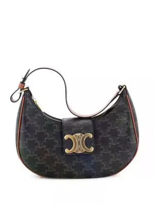 Celine Ava Triomphe Bag Triomphe Coated Canvas Shoulder Bag - Brown