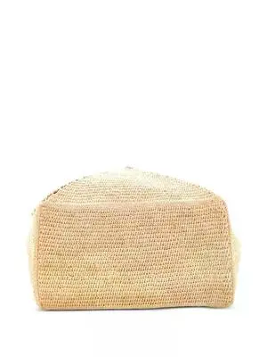 Loewe Puzzle Fold Raffia Large Tote Bag - Neutrals