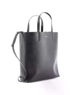 Celine Vertical Cabas Grained Calfskin Tote Bag - Black