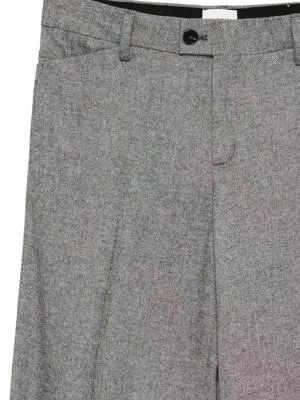 Closed Marl-pattern Pressed-crease Trousers