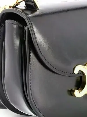 Celine Triomphe Besace Cléa Leather Mini Satchel - Black