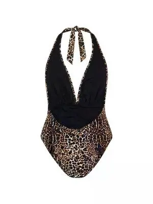 Anjuna Leopard-print Halterneck Swimsuit