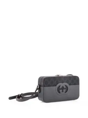 Gucci Padlock Interlocking G Gg Coated Canvas And Leather Mini Crossbody Bag