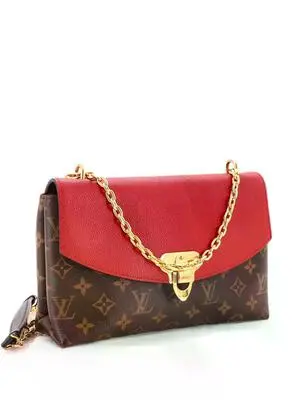 LOUIS VUITTON Saint Placide Handbag Monogram Canvas And Leather Shoulder Bag - Red