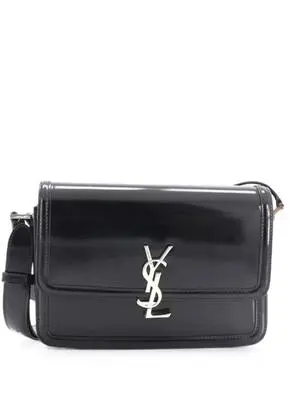 Saint Laurent Solferino Bag Patent Medium Shoulder Bag - Black