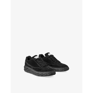 JIMMY CHOO Diamond Maxi Retro M Velvet And Suede Trainers - V Black
