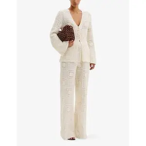 MALINA Aleya Straight-leg Crochet Trousers