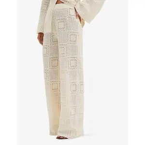 MALINA Aleya Straight-leg Crochet Trousers