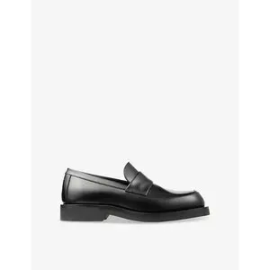 JIMMY CHOO Buff Leather Loafers
