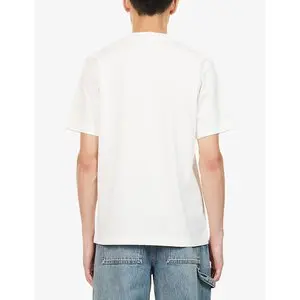 Burberry Knight Stamp Cotton-jersey T-shirt - Chalk