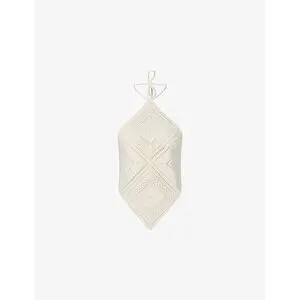 MALINA Lia Halterneck Crochet Knitted Top - Vanilla