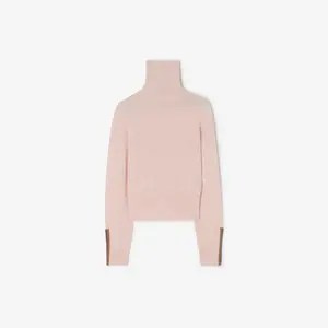 Burberry Wool Rollneck Sweater Compact Pink