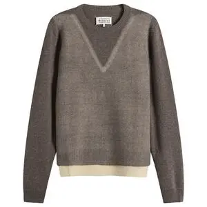 MAISON MARGIELA Fused Knit Sweater - Mud/ecru