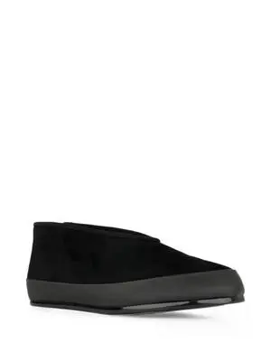 LINDA BAUMANN Suede Slip-on Loafers
