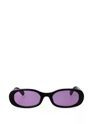 Off-White Adams Oval-frame Sunglasses - Black