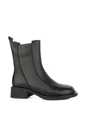 LINDA BAUMANN Zip-fastening Leather Ankle Boots - Black