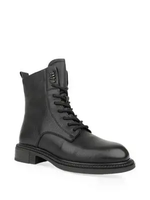 LINDA BAUMANN Leather Lace-up Ankle Boots
