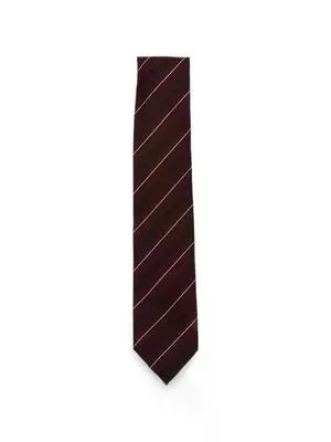 TOM FORD Diagonal-stripe Silk Tie - Red