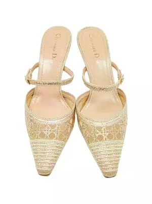 Dior Tone Cannage Crystal Mules