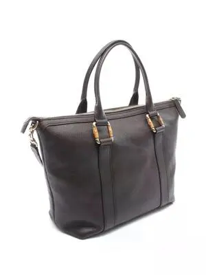 Gucci 2000s Bamboo Calf Leather Tote Bag