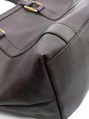 Gucci 2000s Bamboo Calf Leather Tote Bag