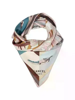 LANCEL Arabesque Duo-pattern Silk Scarf