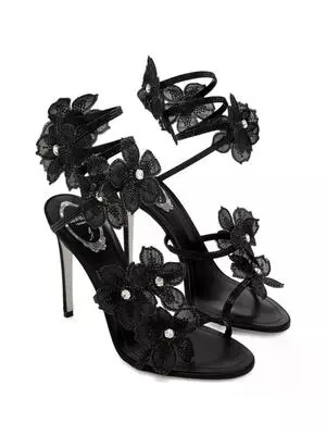 Rene Caovilla Floral Embellished Sandals