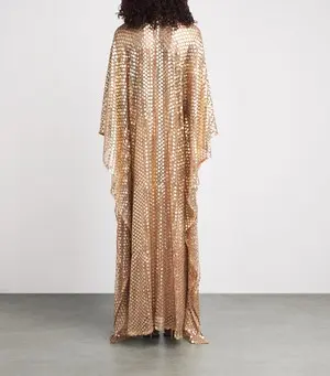 TALLER MARMO Sequinned Deserto Maxi Kaftan Dress