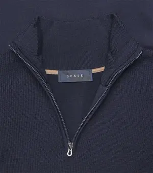 Sease Virgin Wool Quarter-zip Sweater
