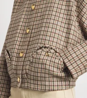 BLAZÉ MILANO Virgin Wool-cashmere Check Altai Jacket